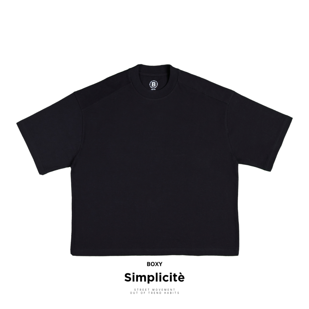 Jual SMOOTH BASIC Boxy Fit Signature Plain T-shirt Heavyweight Cotton ...