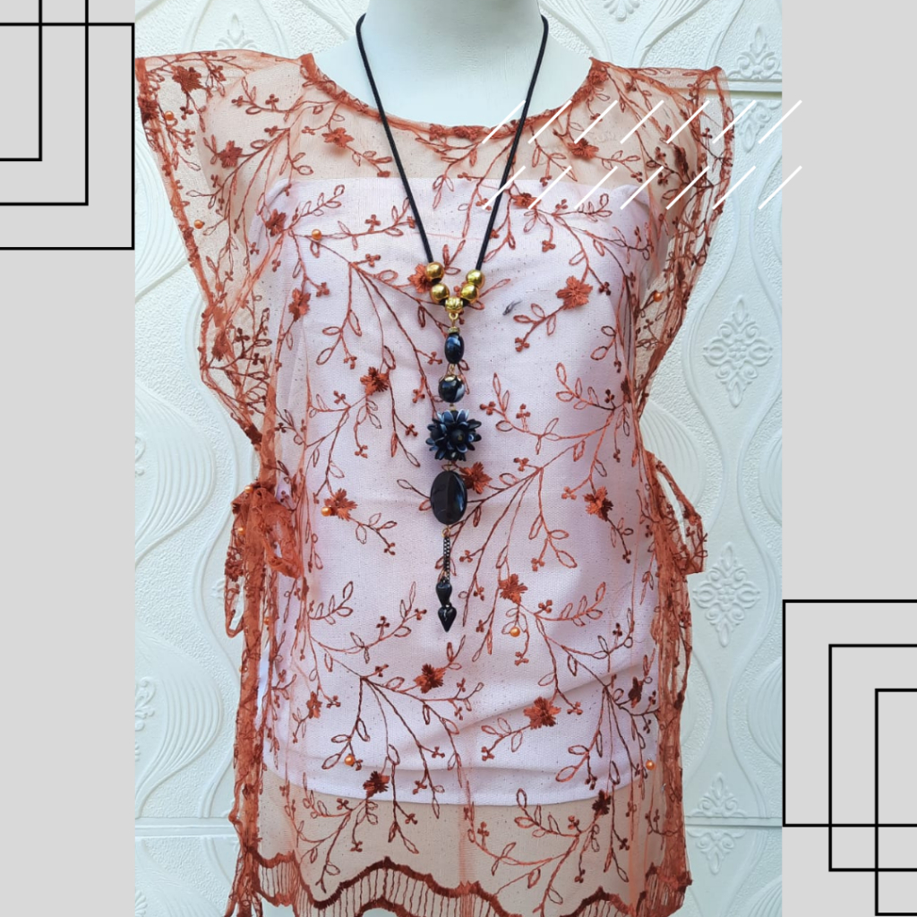 Jual ROMPI BALERO VEST TILLE MUTIARA VINS DEWASA ROMPI BROKAT KONDANGAN ...
