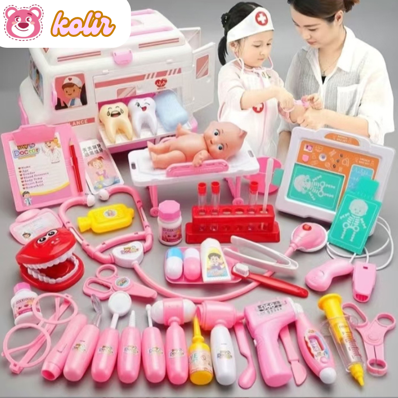 Jual Set lengkap koper mainan dokter untuk anak perempuan dengan boneka ...