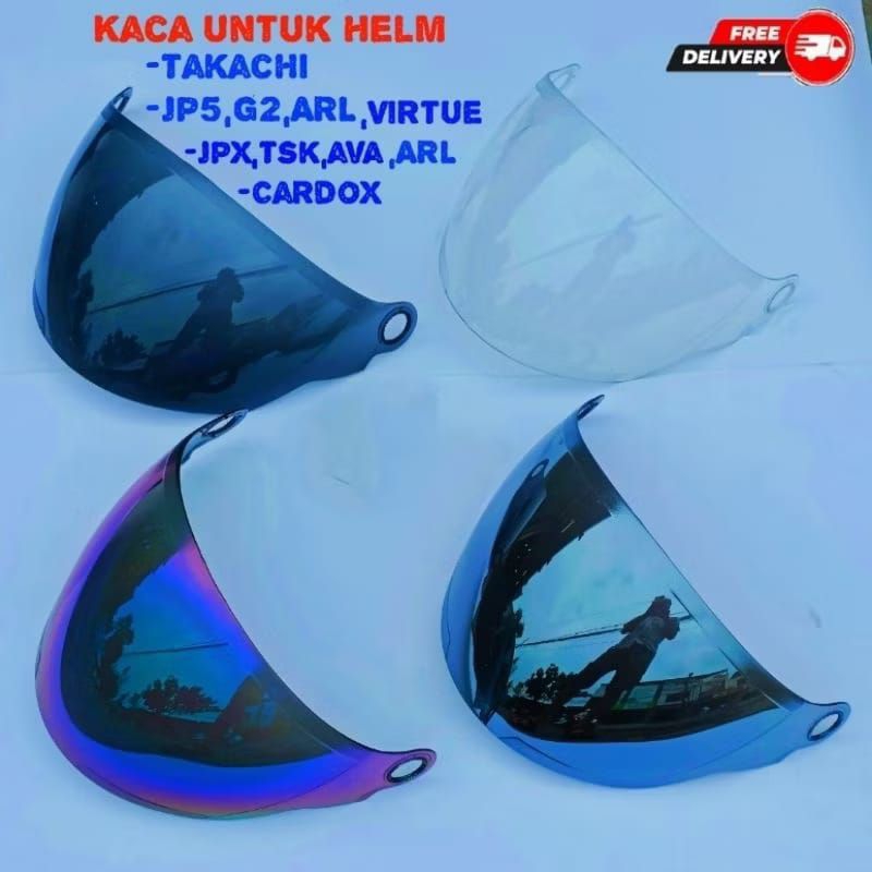 Jual Kaca Helm TSK cardox JPX THI AVA G2 topi 2visor /singgle visor ...