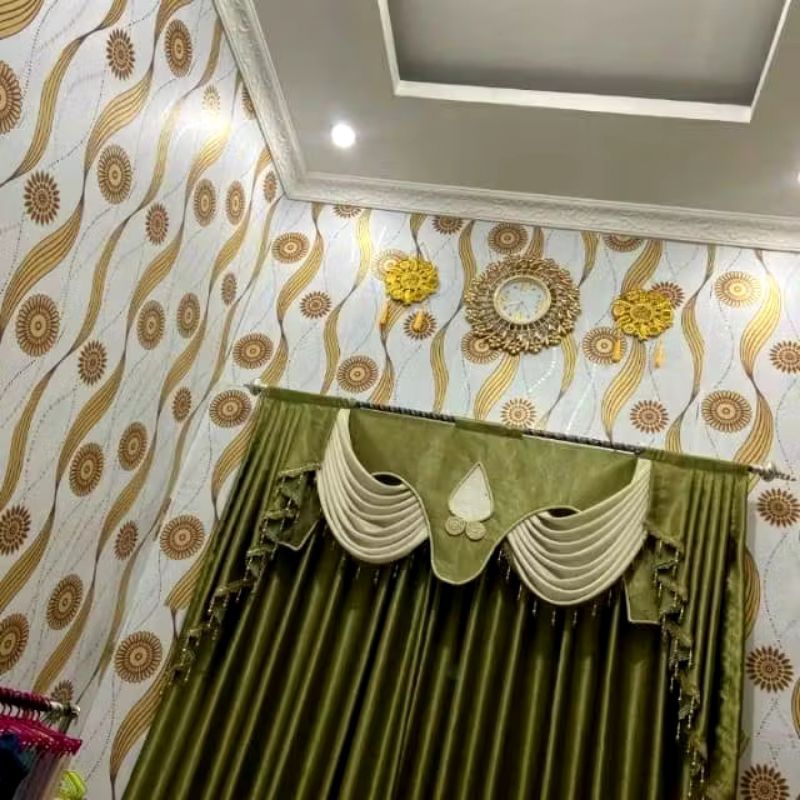 Jual WALLPAPER STICKER DINDING CAKRA EMAS 7++ M X 45CM | Shopee Indonesia