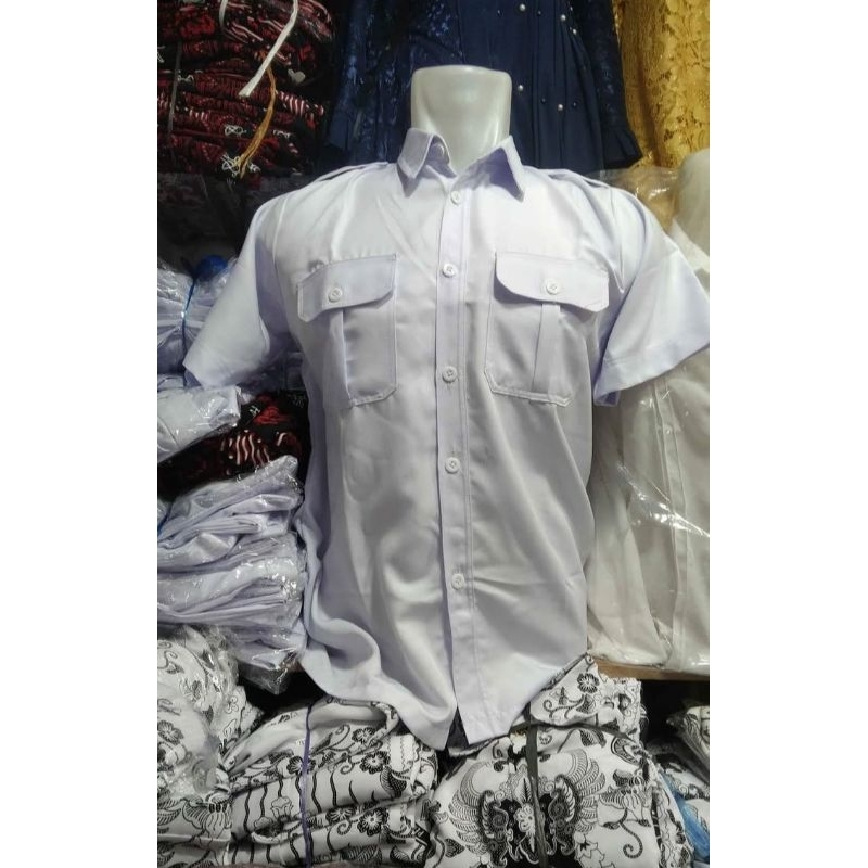 Jual PDH putih polos pria tangan pendek | Shopee Indonesia
