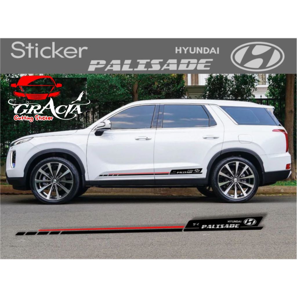 Jual STICKER STIKER MOBIL HYUNDAI PALISADE RACING CUTTING STIKER BODY ...