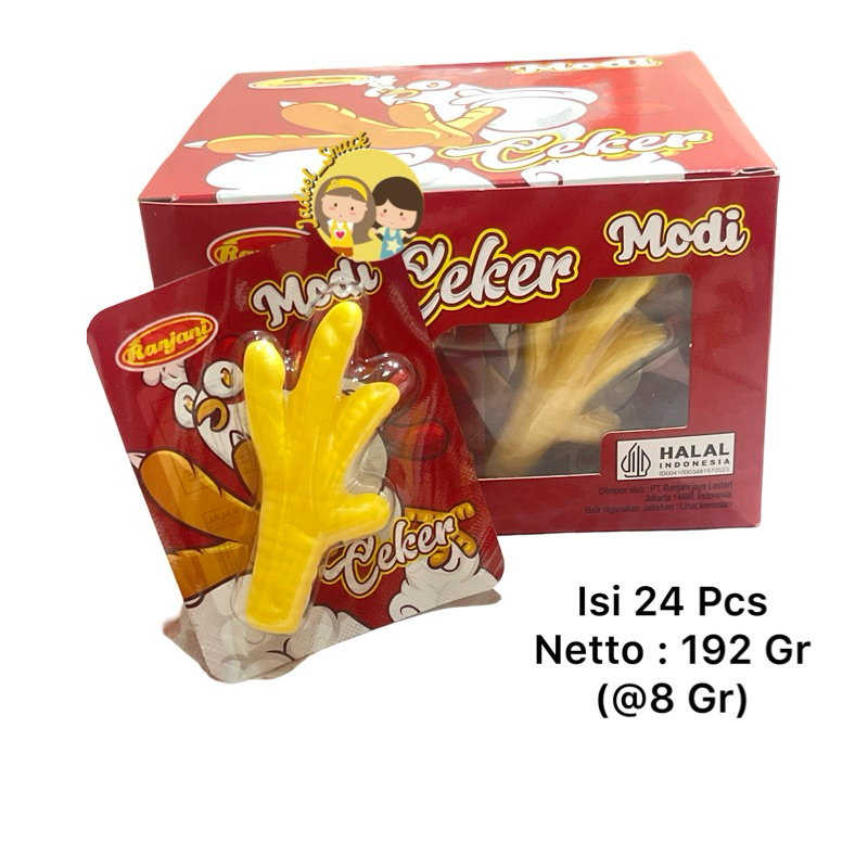 Jual GROSIR - Permen Ceker Lunak 24 X 8 Gr Rasa Buah - Chicken Feet ...