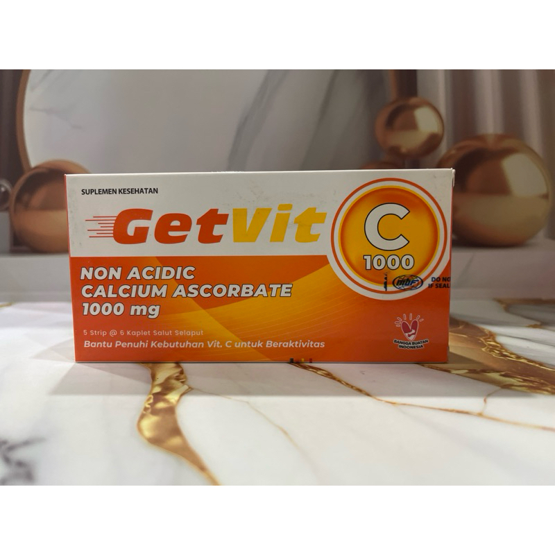 Jual GETVIT C 1000mg NON ACIDIC VITAMIN C 1000mg YANG AMAN BUAT LAMBUNG ...