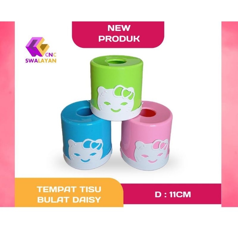 Jual (CNA) TEMPAT TISU BULAT DAISY / TEMPAT TISU BULAT WARNA / TEMPAT ...