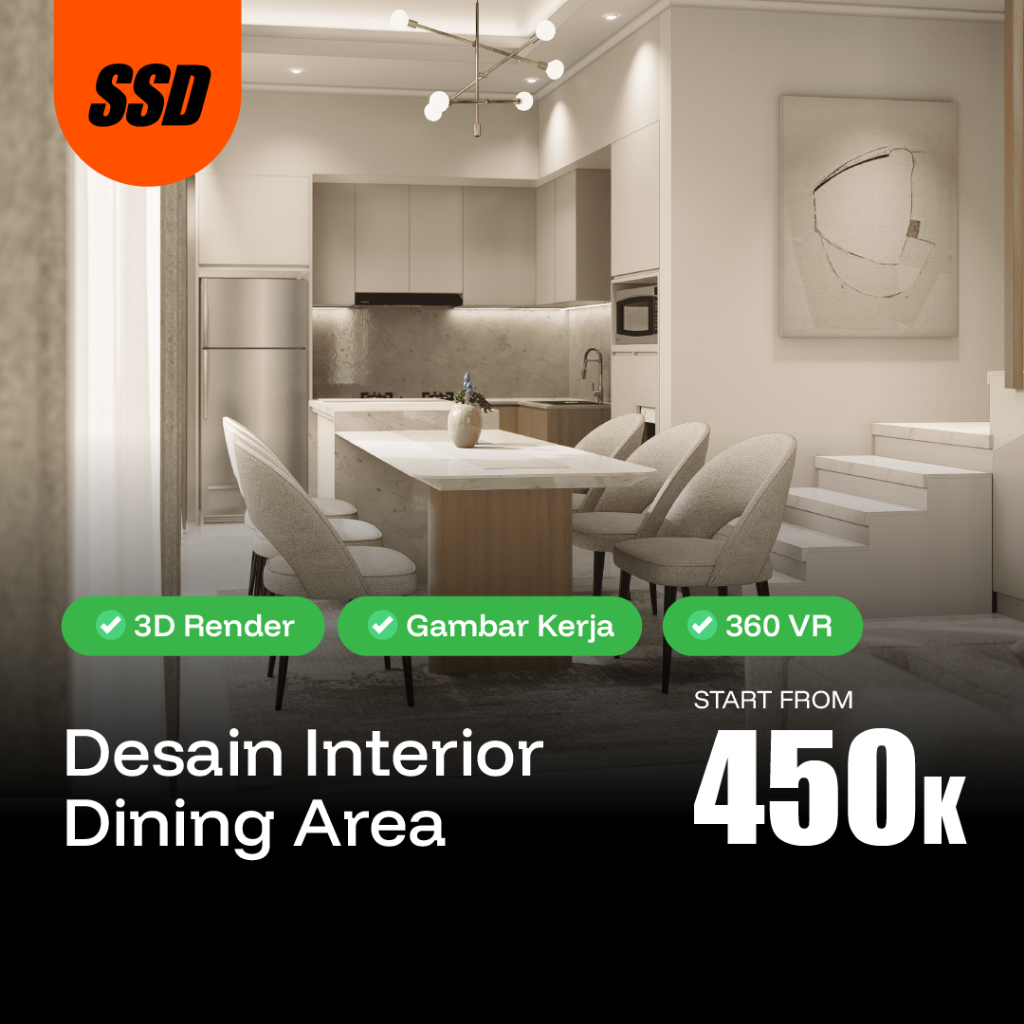 Jual JASA DESAIN INTERIOR RUANG MAKAN / DINING AREA | 3D, 360 VIEW ...