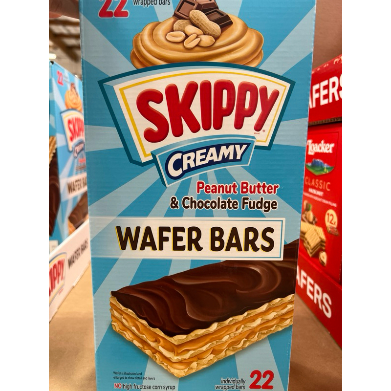 Jual Skippy Creamy Peanut Butter & Chocolate Fudge Wafer Bars 100% ...