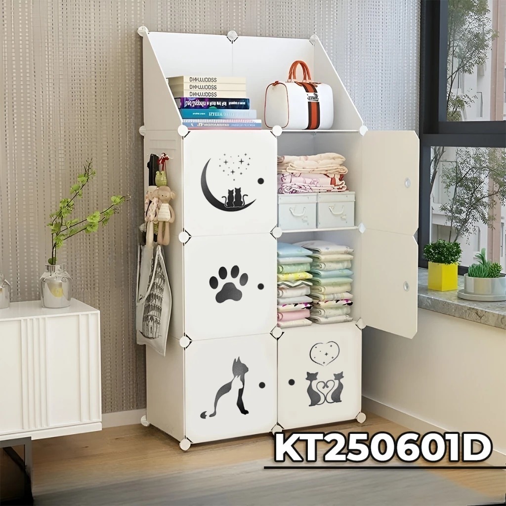 Jual Lemari Pakaian Plastik Portable 6 Pintu / Lemari Plastik 6 susun ...