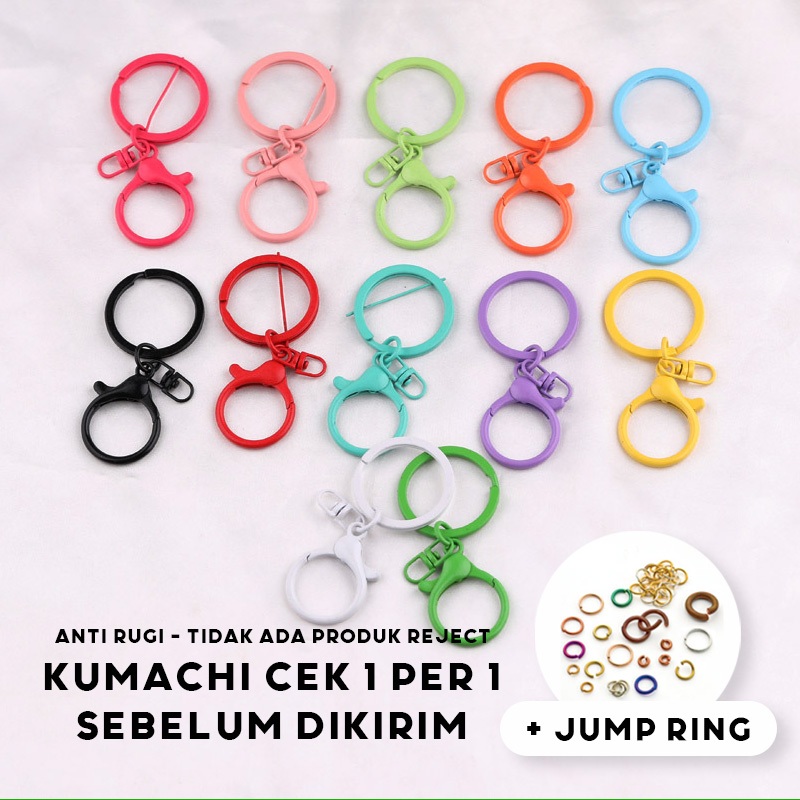 Jual LENGKAP + RING Lobster Warna Keychain Gantungan Kunci Red Black ...