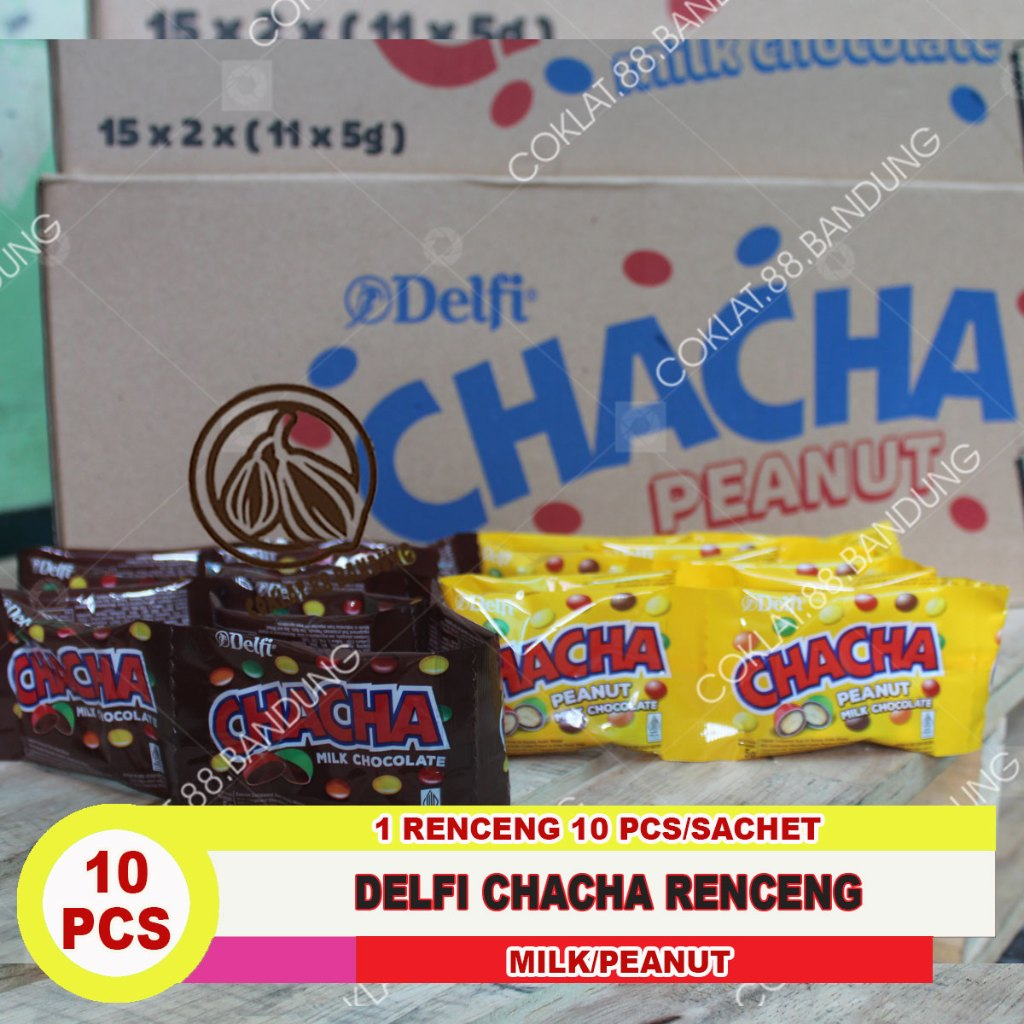 Jual DELFI CHACHA RENCENG 5GR X 10PCS COKLAT, COKELAT DELFI CHA CHA ...