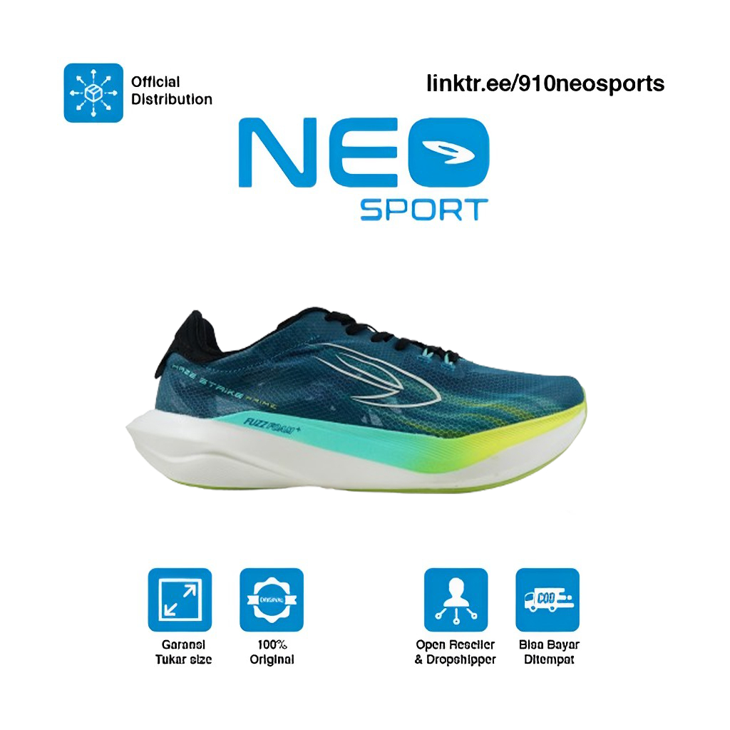 Jual 910 Sepatu Lari HAZE STRIKE PRIME - HIJAU-TEAL/LIME/MINT | Shopee ...