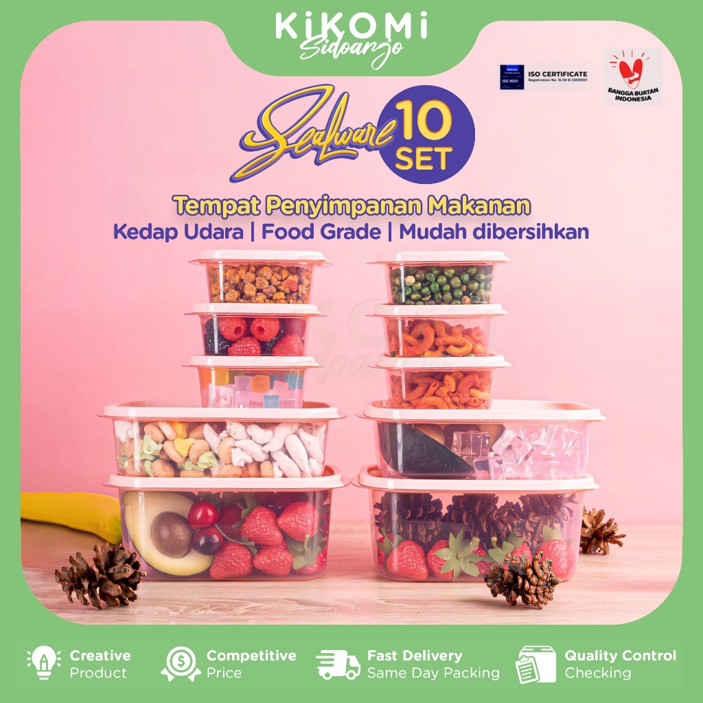 Jual Set Food Container Isi 10 Sealware TRI J Wadah Kotak Penyimpanan ...