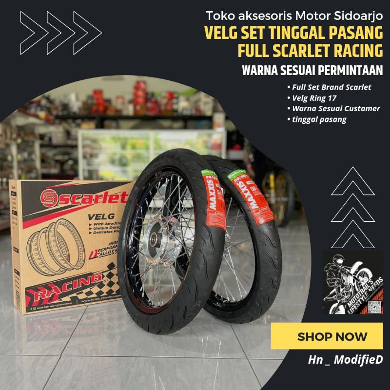 Jual Velg Set Scarlet Racing Semua Motor Sesuai Reques Plus ban ...