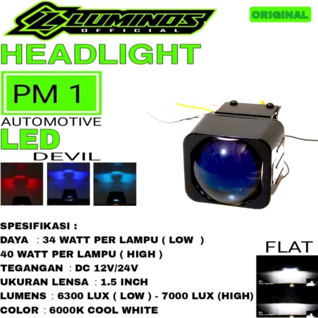 Jual Lampu LED Matrix X1 BiLLED 1.5 Inch Motor Mobil LUMINOS sudah ...
