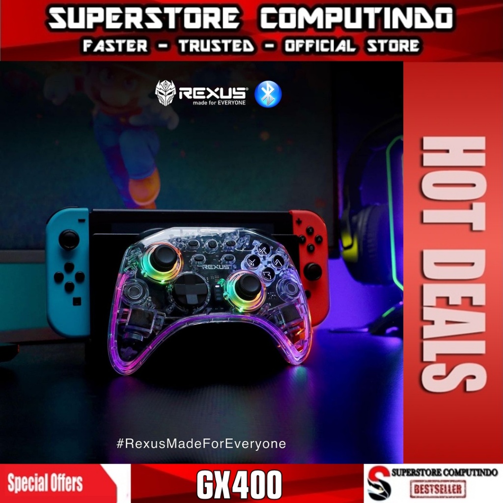 Jual Rexus Gladius GX400 Bluetooth Gamepad Dual Connection | Shopee ...