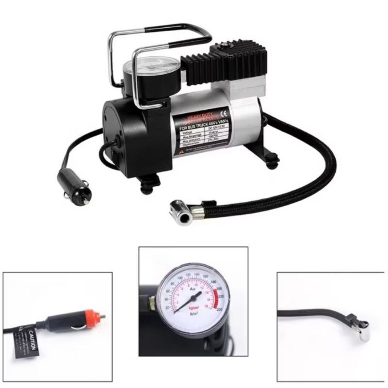 Jual Kompresor Mini Pompa Angin Ban Mobil Ban Motor Portable Elektrik ...