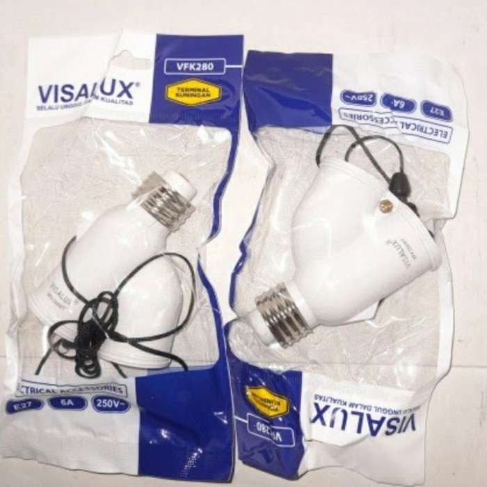 Jual VISALUX Fitting Tarik Putih 2 IN 1 FITTING CABANG DENGAN TALI | Shopee Indonesia