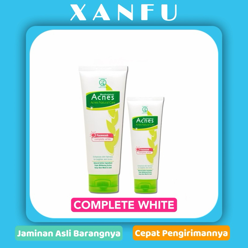 Jual Acnes complete white face wash 100ml/50ml sabun muka/ facial wash ...