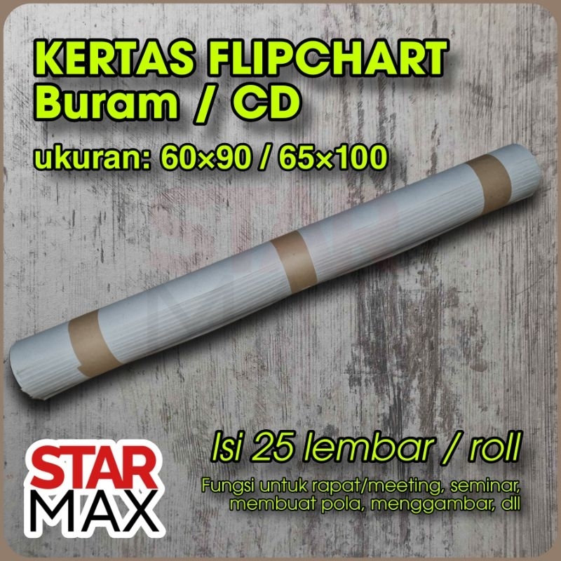 Jual KERTAS FLIPCHART BURAM UKURAN 60X90 / 65X100 FLIP CHART PAPER ...