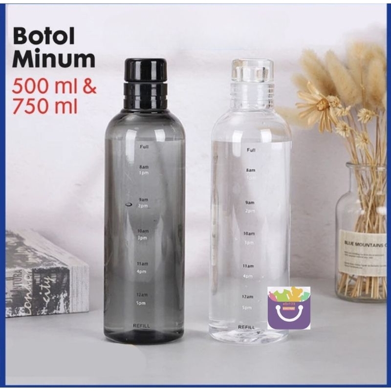 Jual Botol Minum Transparan BPA Free 500 Ml - Botol Minum Bening Simple ...