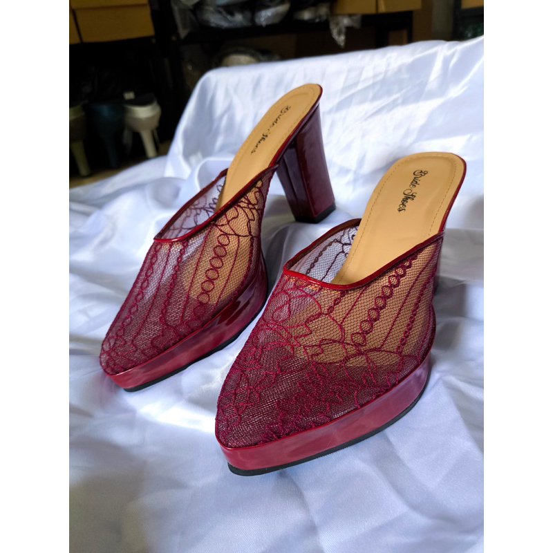 Jual BRIDE SHOES selop pengantin 9cm sandal pengantin sandal wisuda ...