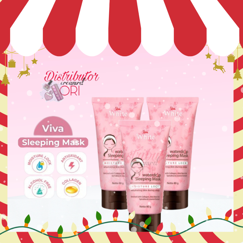 Jual ORIGINAL VIVA Waterdrop Sleeping Mask Netto 80g (White cream ...