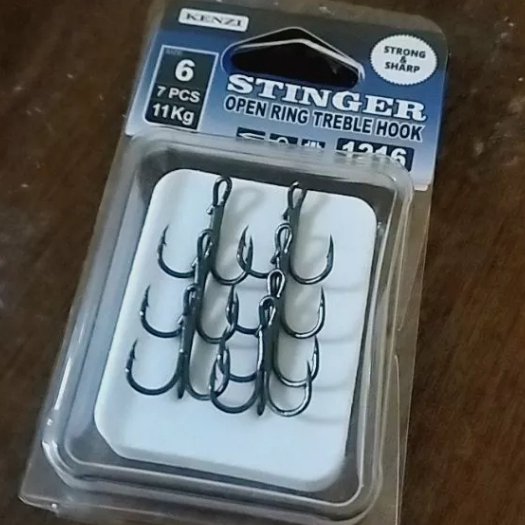 Jual Kenzi Stinger Treble Hook 1216 Open Ring | Shopee Indonesia