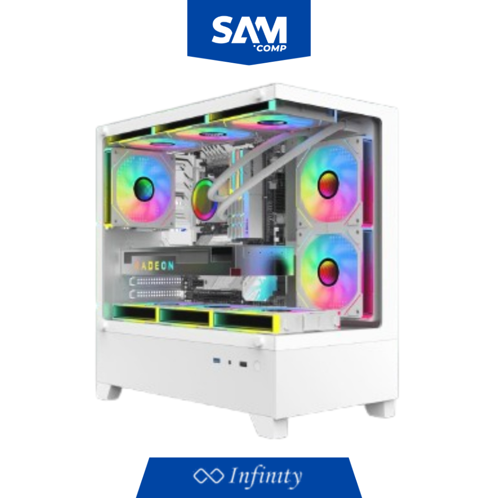 Jual Casing INFINITY FREY WHITE mATX Gaming case | Shopee Indonesia