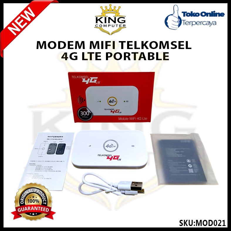 Jual MODEM MIFI WIFI TELKOMSEL 4G LTE 300MBPS Unlock All Operator GSM | Shopee Indonesia