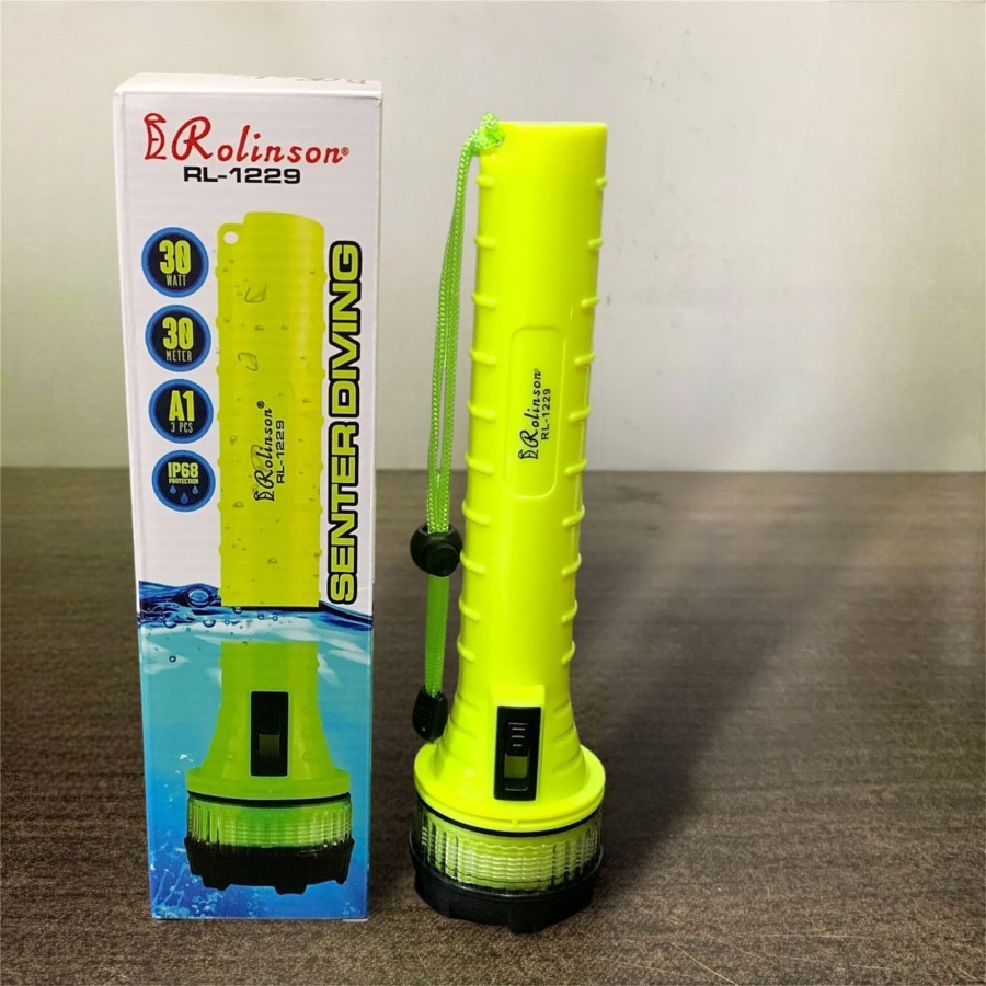 Jual Senter Selam Anti Air Senter Led Diving Flash Rolinson Waterproof IP68. Senter Selam ...