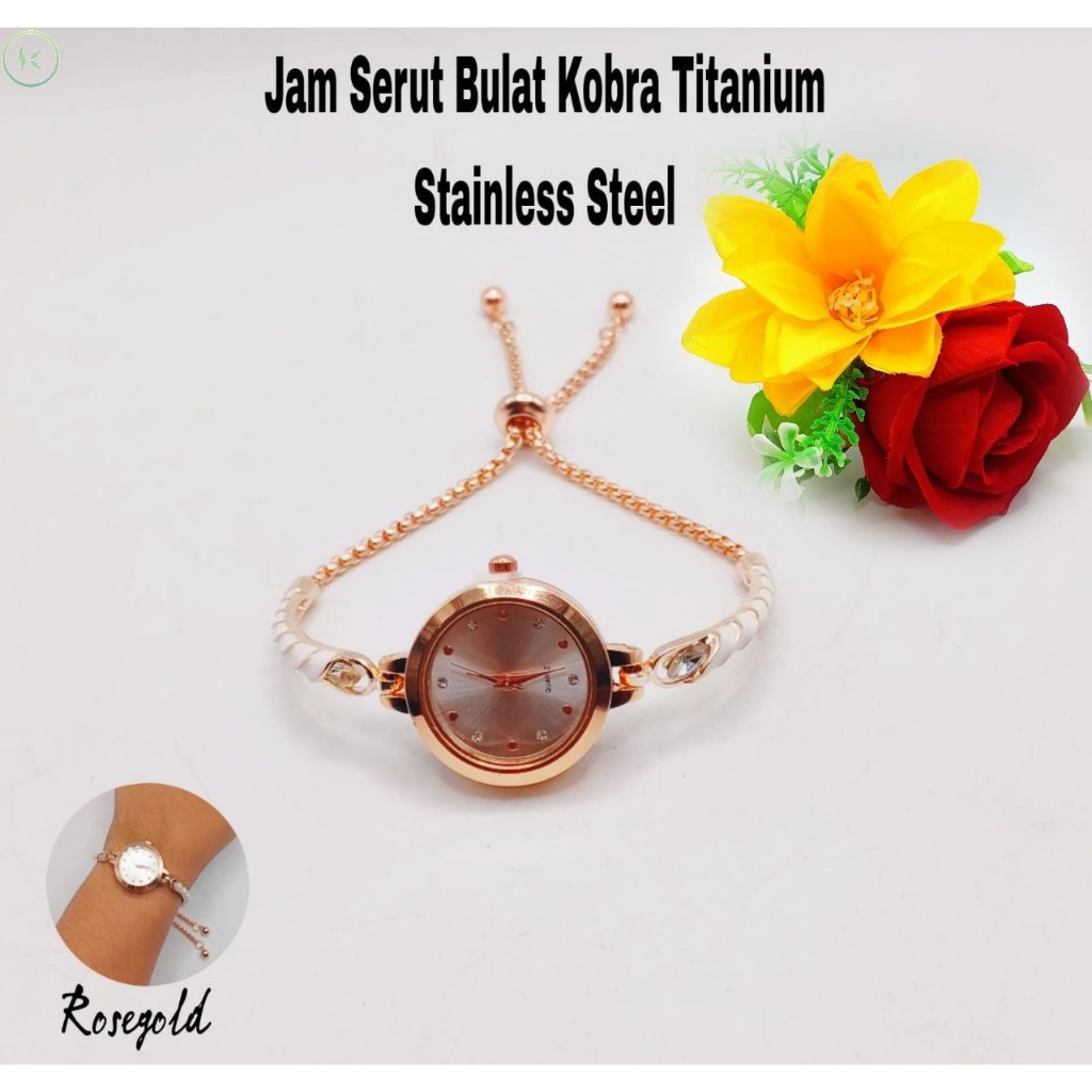 Jual Jam Serut Permata Titanium Stainless Steel Anti Karat (Bisa Cod ...