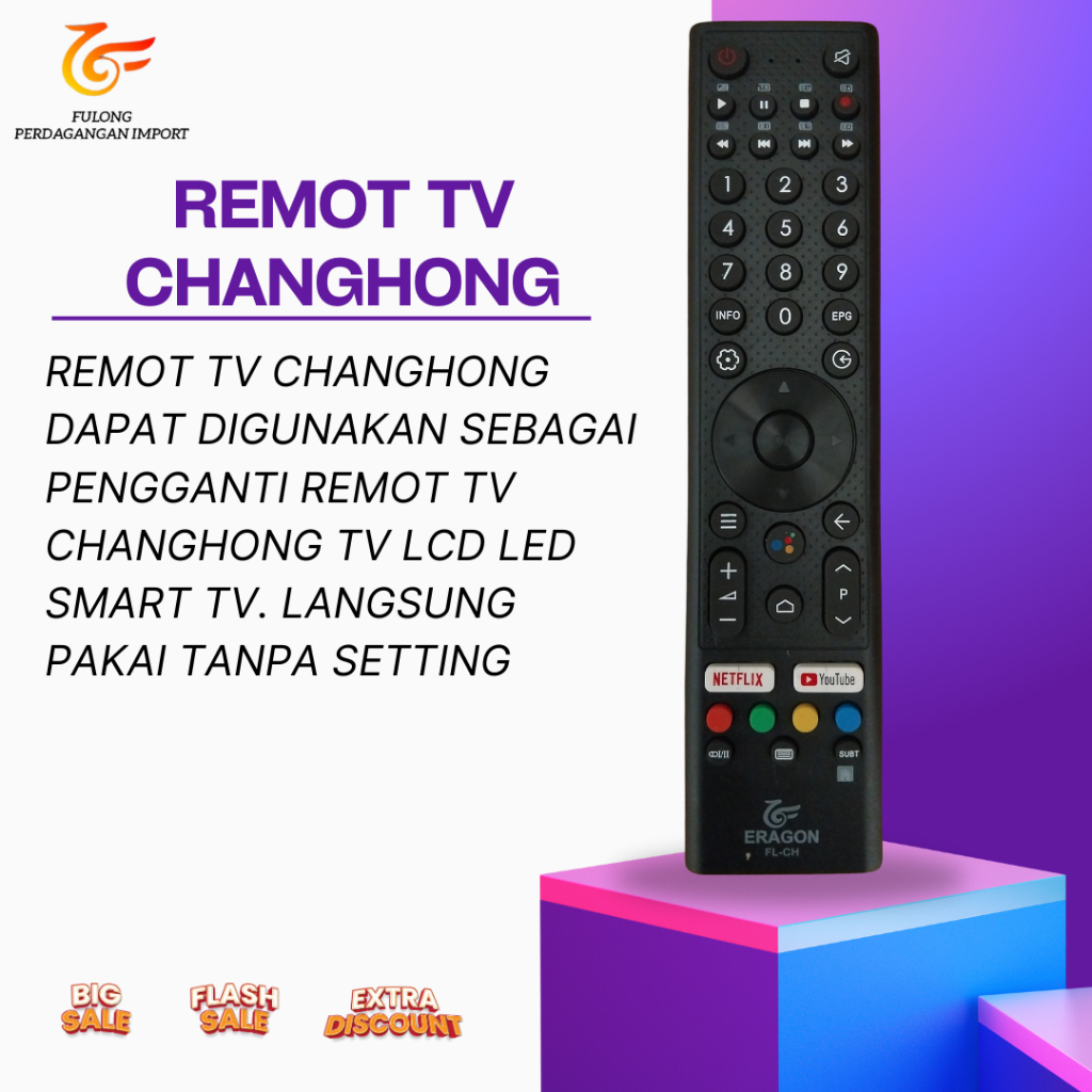 Jual Remote Remote TV CHANGHONG SMART TV Android Infrared LCD LED ...