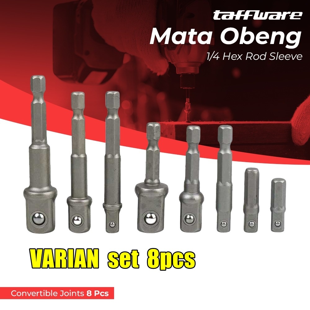 Jual adapter bor to driver sock sok shock SET 3pcs SET 8pcs 1/4" 1/2" 3 ...