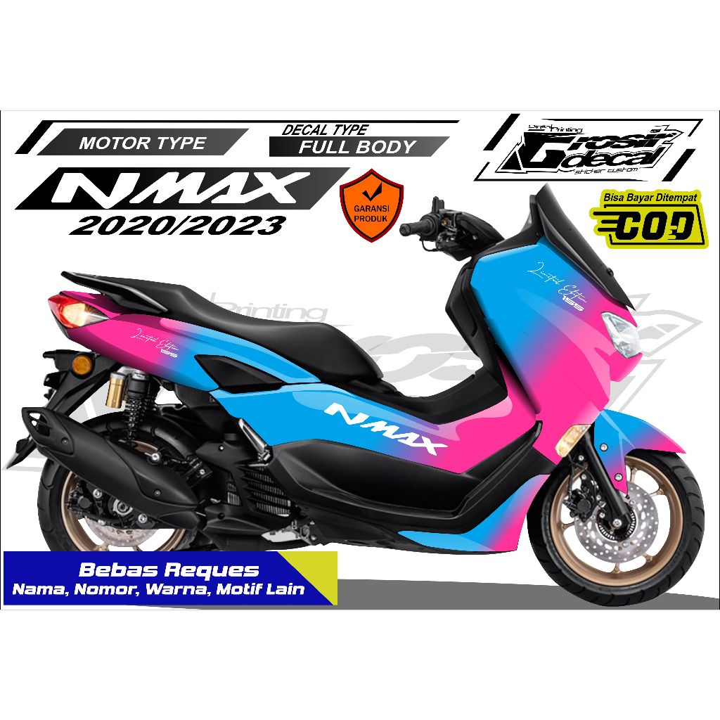 Jual Sticker Decal Stiker NMAX 155 New 2020 - 2024 Full Body Free ...