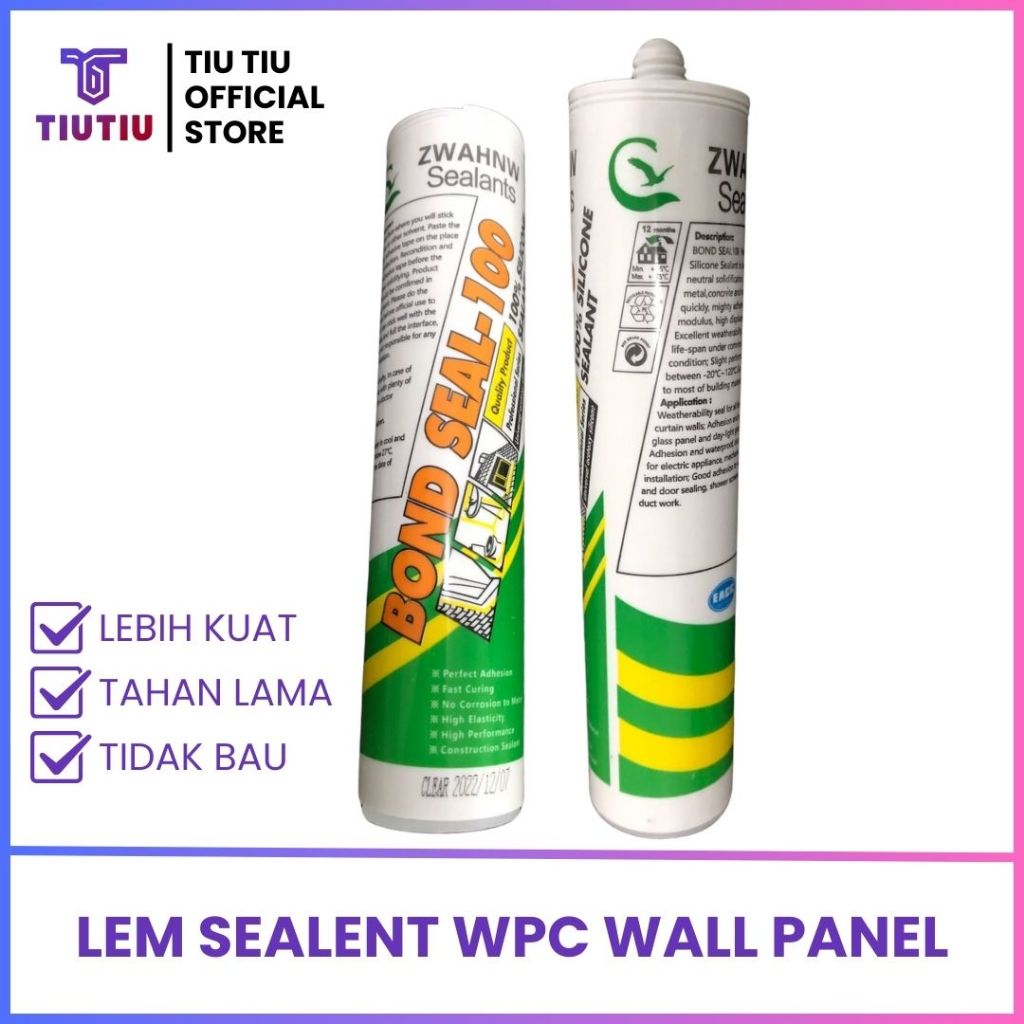 Jual Lem Sealant Perekat Wallpanel WPC wall panel wood panel TIU TIU ...