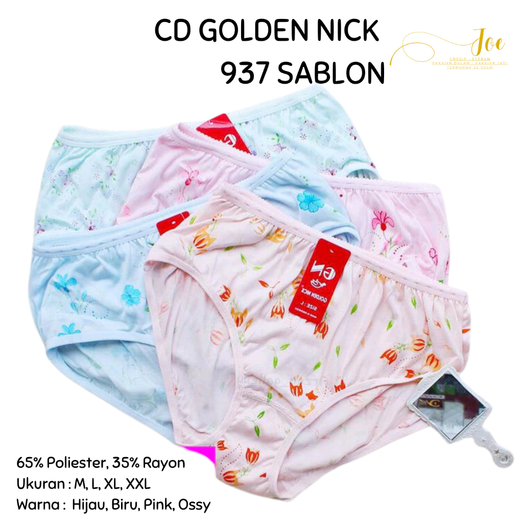 Jual ISI 3 / CD GOLDEN NICK 937 Sablon / Celana Dalam GN Motif ...