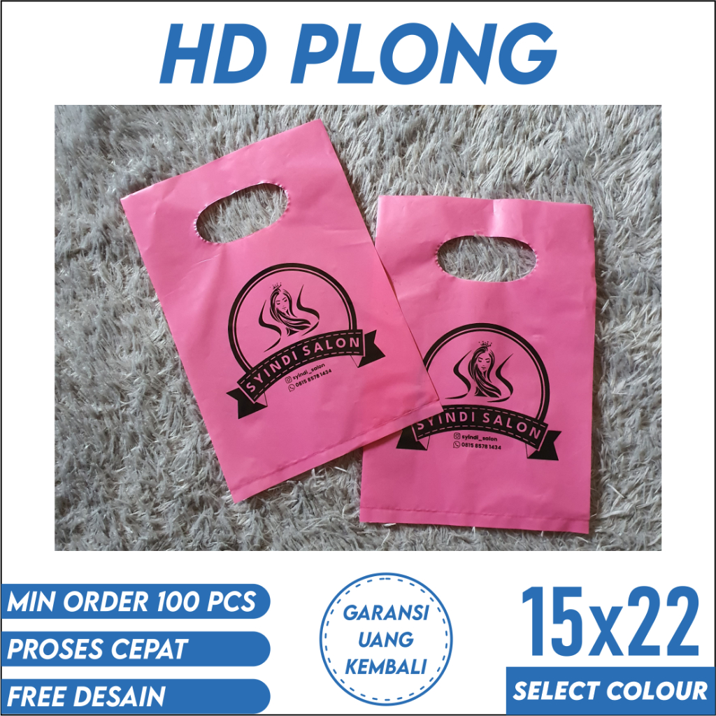 Jual Custom 100 Pcs Plastik Sablon HD Plong 15x22cm Custom FREE DESIGN ...