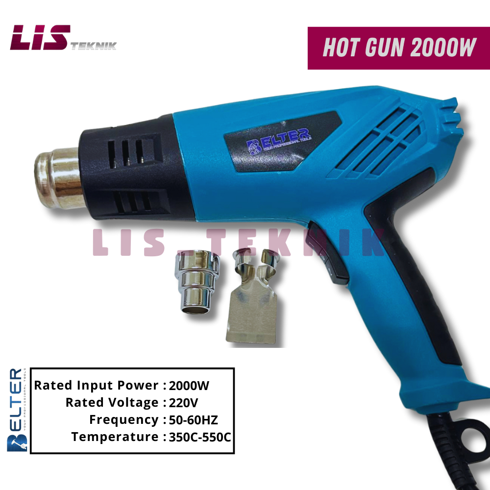 Jual BELTER Hot Gun Air 2000W Heat Gun 220V Mesin Pemanas Plastik Sticker | Shopee Indonesia