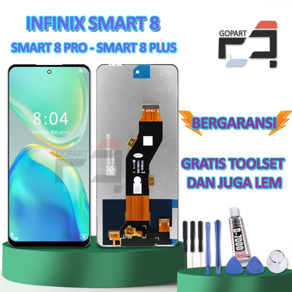 Jual LCD INFINIX SMART 8 X6525 / SMART 8 PRO / SMART 8 PLUS FULLSET FREE TOOLSET+LEM LCD ...