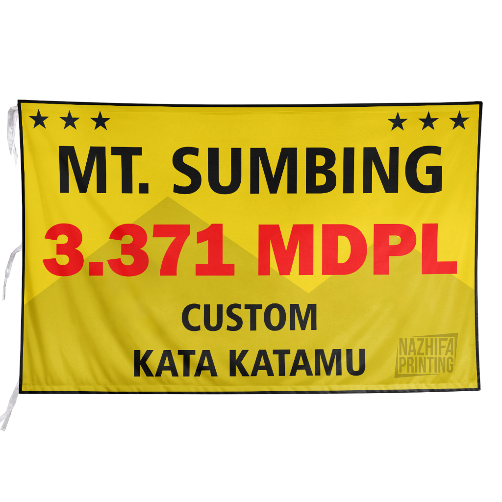 Jual Nazhifa Printing - Bendera Gunung Sumbing, Bendera Hiking Moutain ...