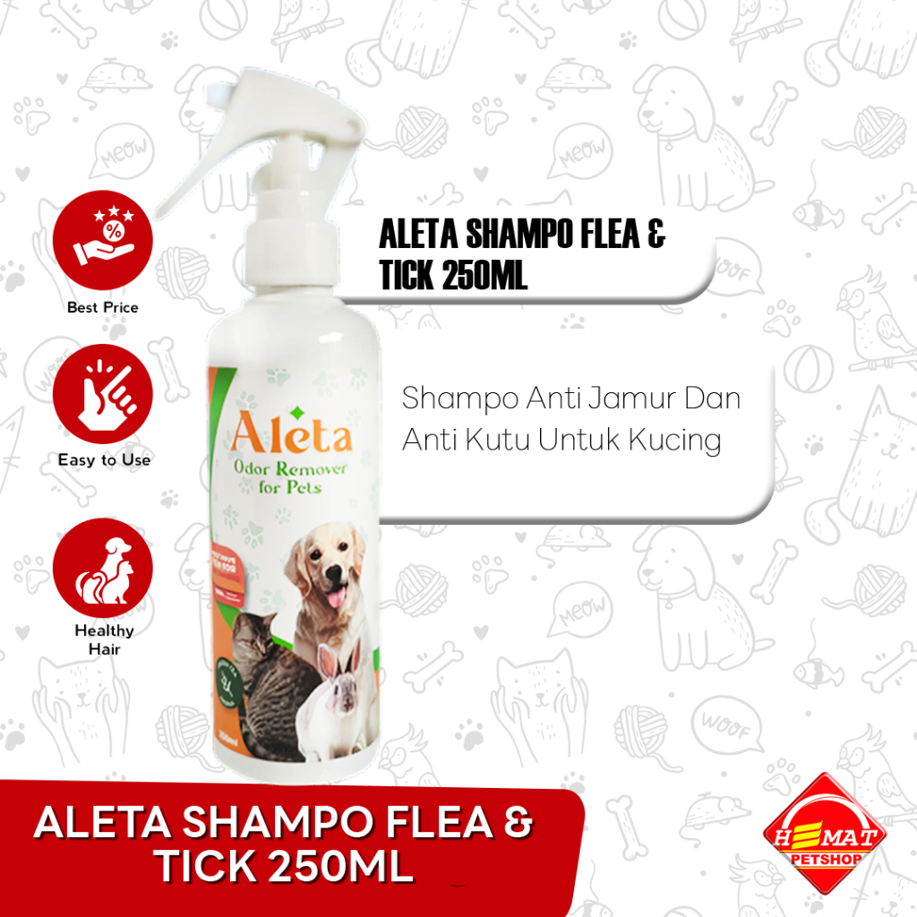 Jual Aleta Pet Shampoo Kucing Anjing Flea Tick Anti Kutu 250 ML | Shopee Indonesia