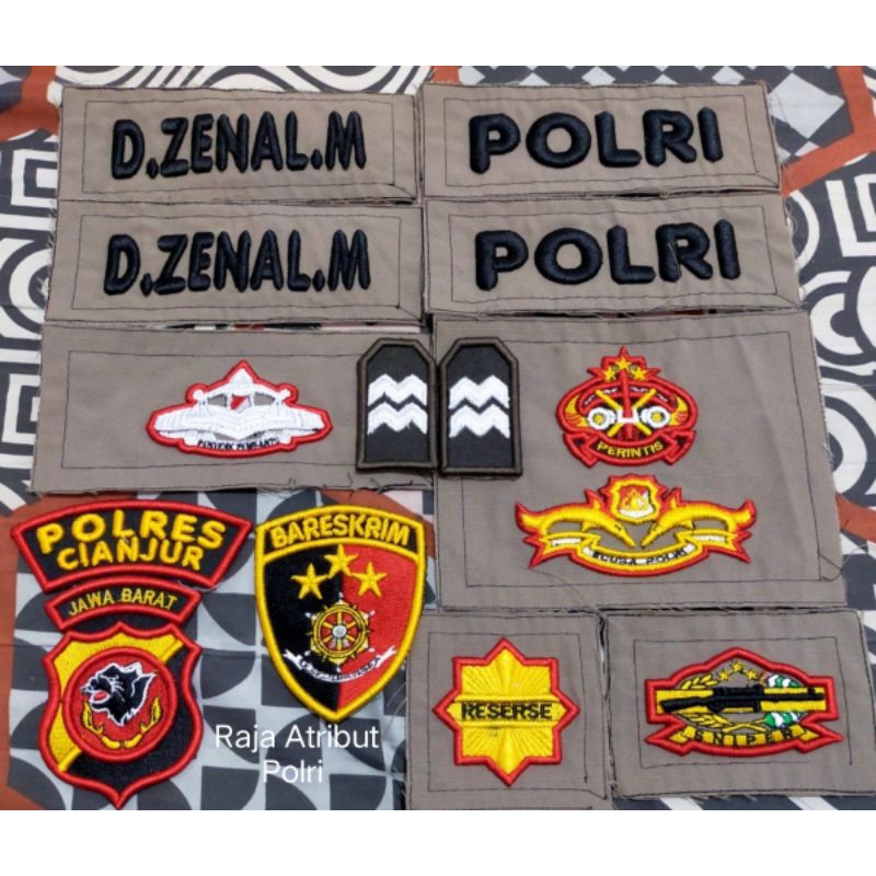 Jual Logo Atribut Polri Bordir Komputer 1set Reserse Timbul 3D | Shopee ...