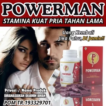 Jual Powerman Herbal Tradisional Obat Obatan Kapsul Stamina Herbal Kuat Original Membantu ...