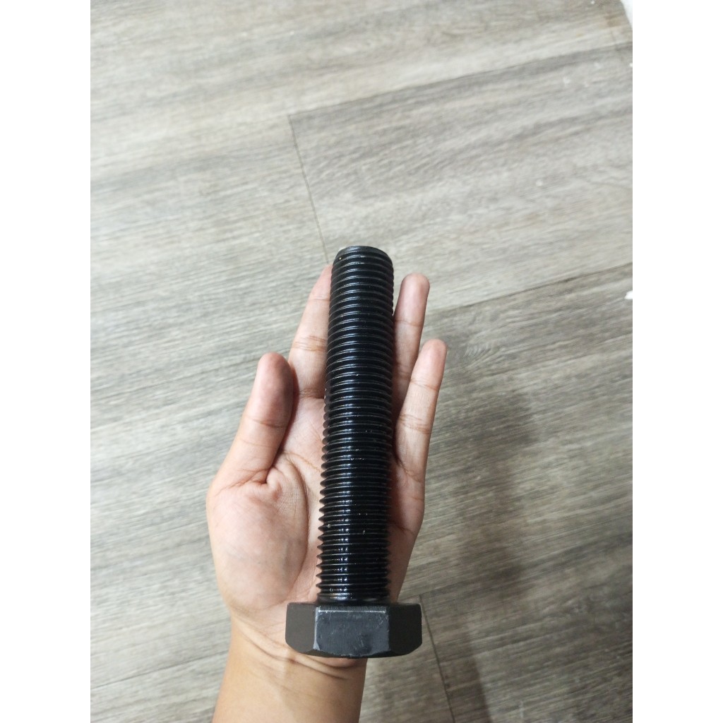 Jual Baut Hexagon baja hitam M30 grade 8.8 full drat / Half drat / baut ...
