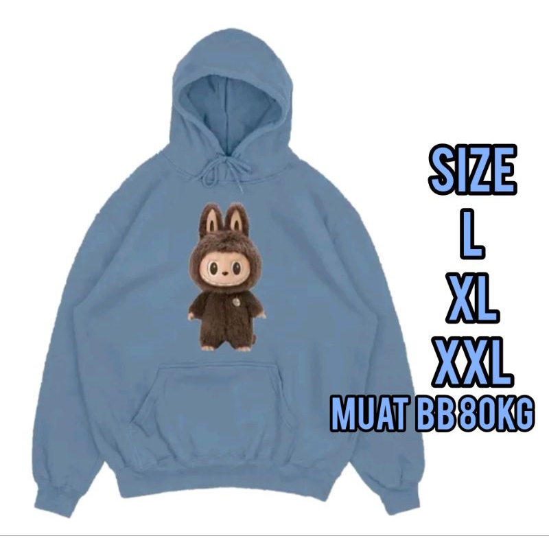 Jual Hoodie polos sablon Labubu size L.XL.XXL muat BB 80kg | Shopee ...