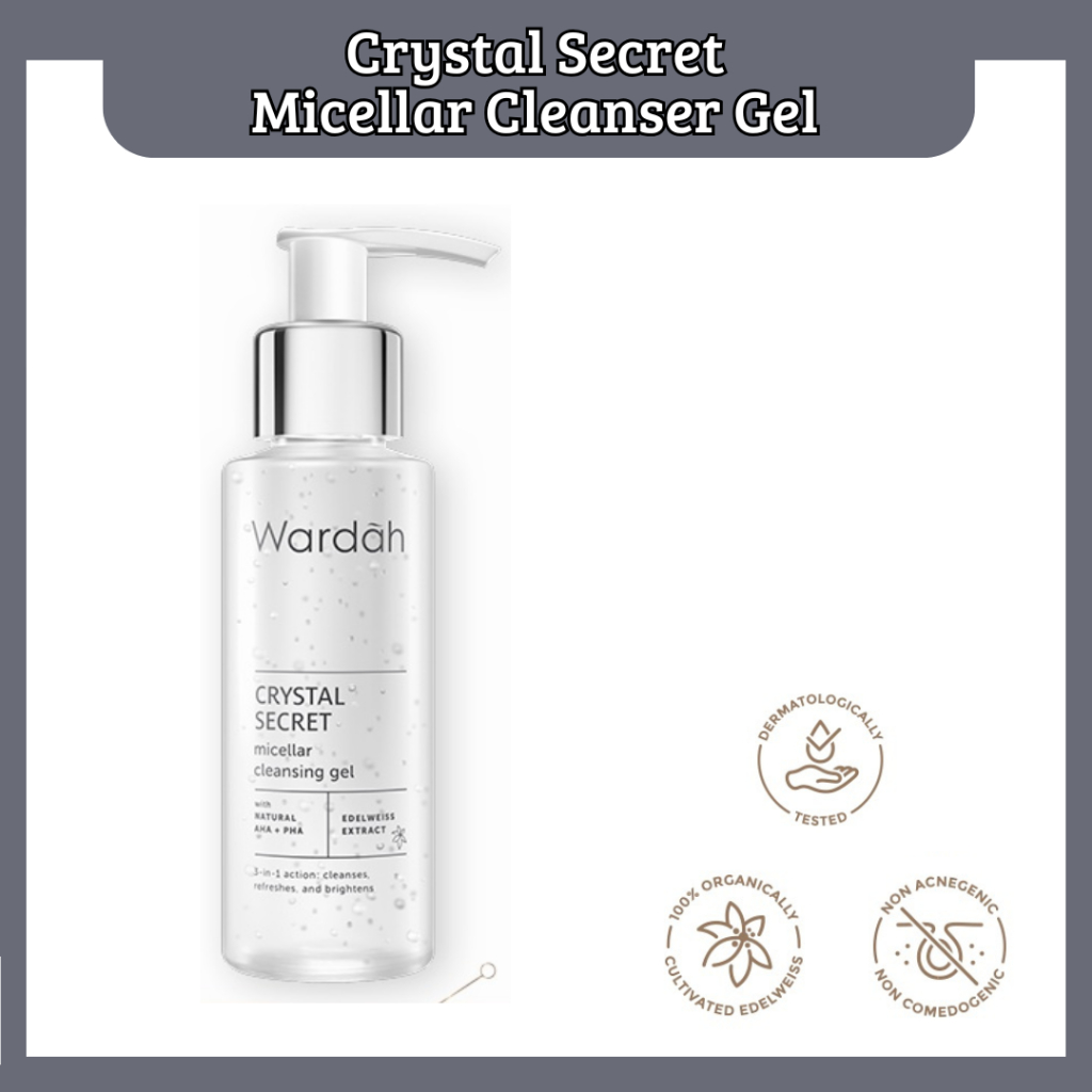 Jual Wardah Crystal Secret Micellar Cleansing Gel 95ml | Shopee Indonesia