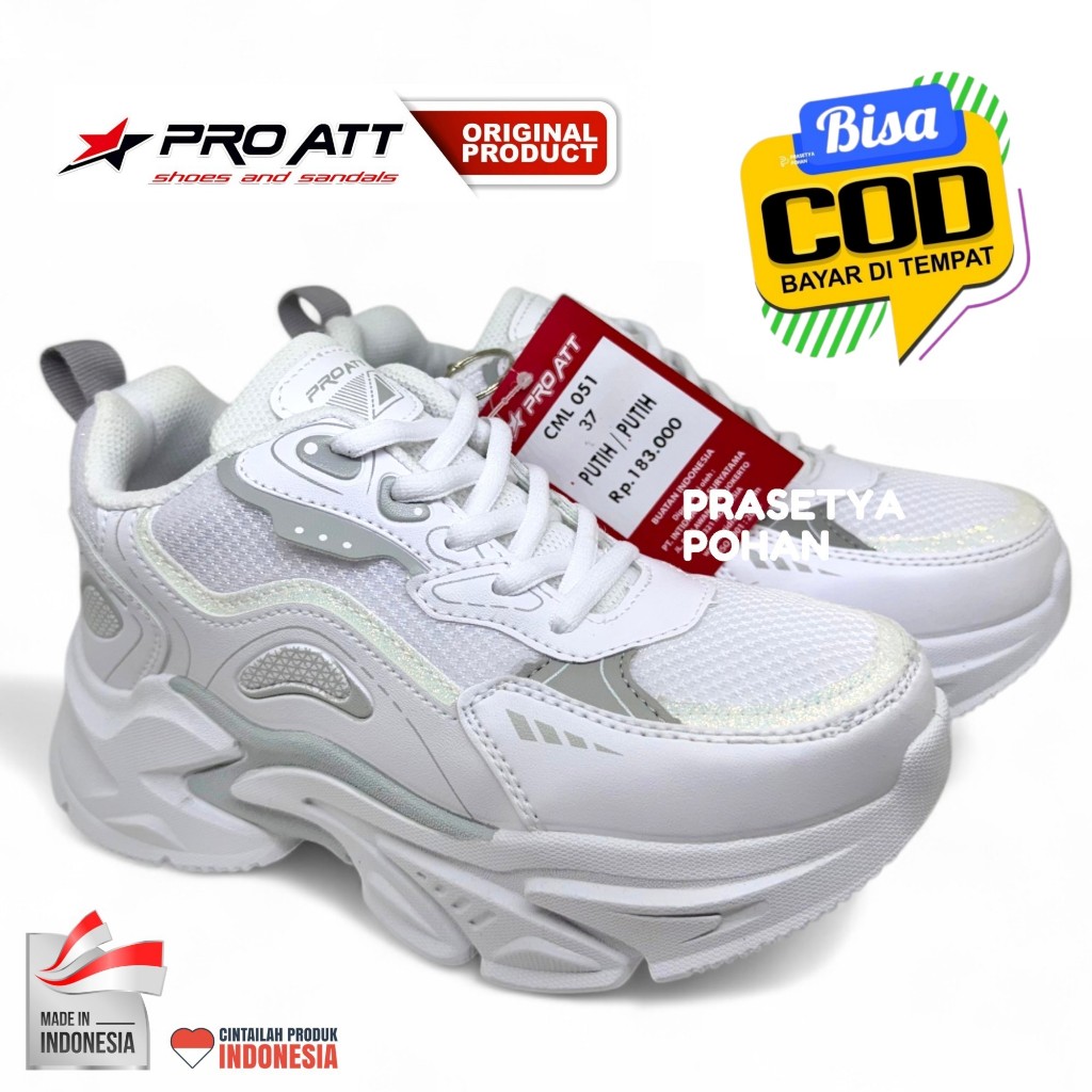 Jual Sepatu Putih Wanita Original PRO ATT - Sepatu Sneakers Putih ...