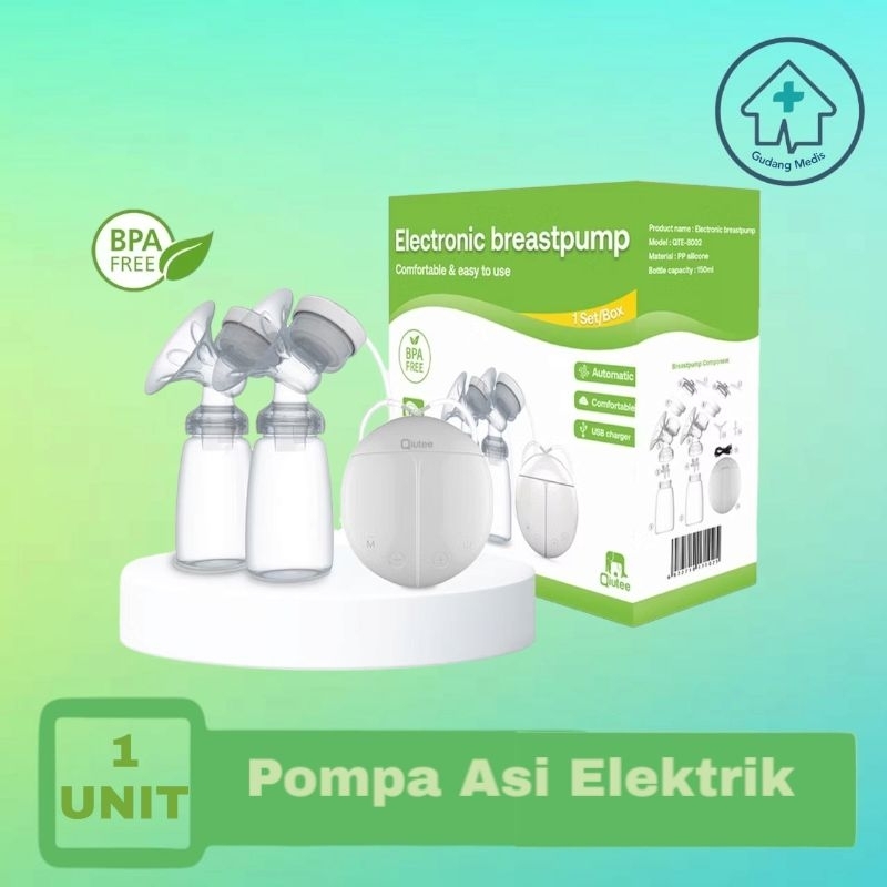 Jual Pompa ASI Elektrik Ukuran 300ml Botol Susu Ganda Breast Pump ...