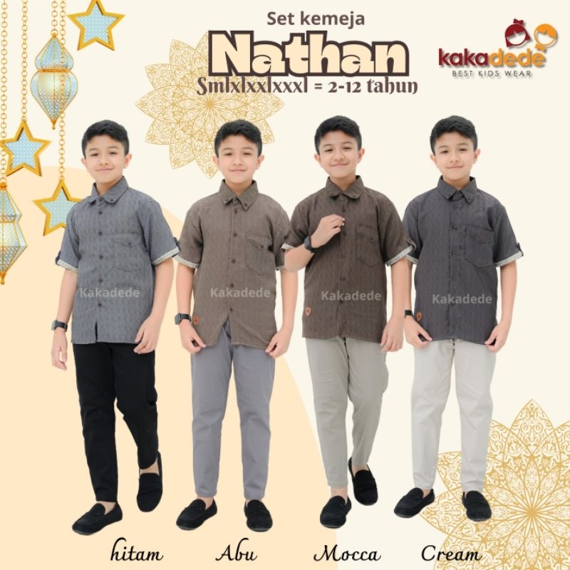 Jual Setelan Kemeja Koko Anak Junior Remaja Tanggung Nathan dan Erlan Kakadede 2-20 Tahun ...